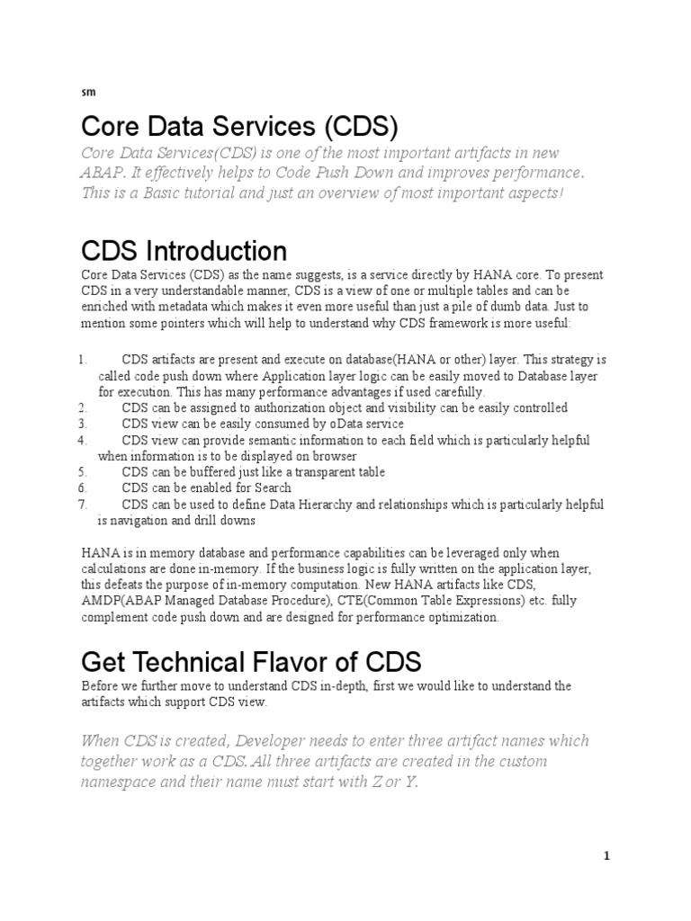 Core Data Services (CDS) | PDF | Information Technology | Computer ...
