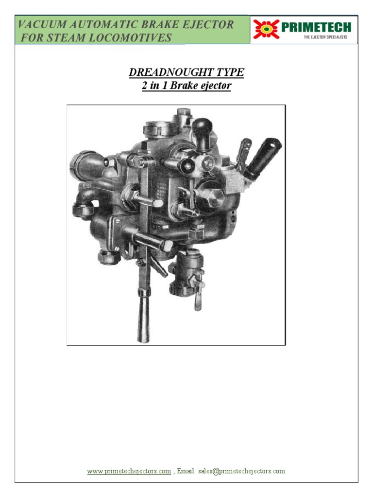 Vacuum Automatic Brake Ejector | PDF | Steam Locomotive | Valve