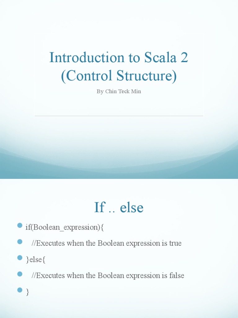 Introduction To Scala 2 | PDF | Array Data Type | Control Flow