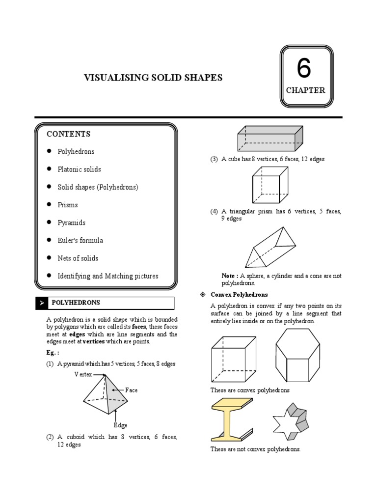 Visualising Solid Shapes | PDF | Vertex (Geometry) | Tetrahedron