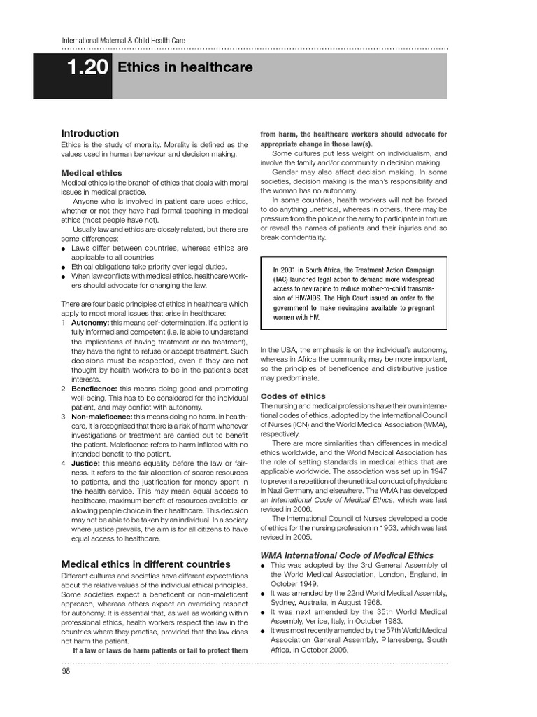 Ethics in Healthcare | PDF | Medical Ethics | Health Professional