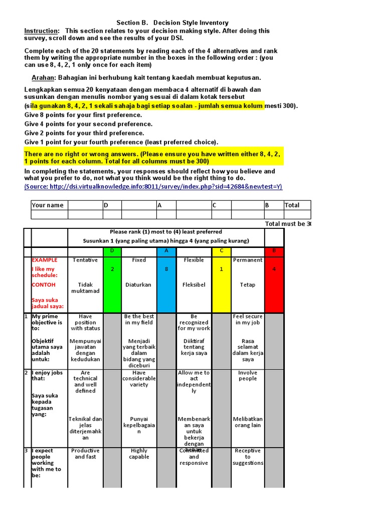 Dsi Test & Left Right Brain | PDF | Cognitive Science | Cognition