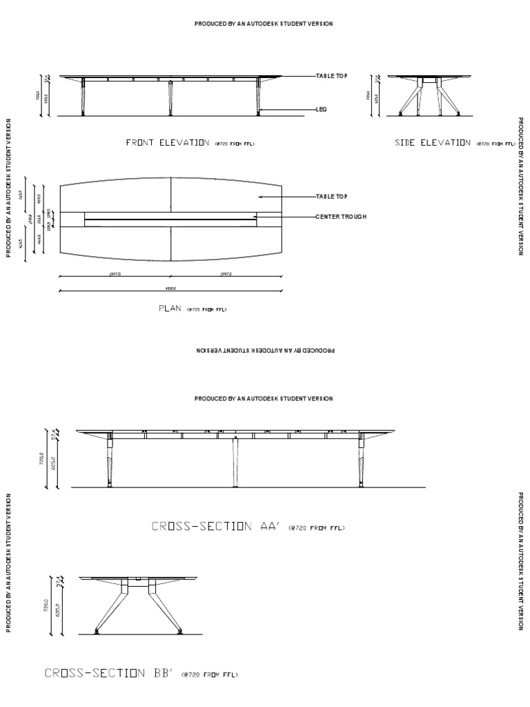 Conference Table Detail Drawing | PDF