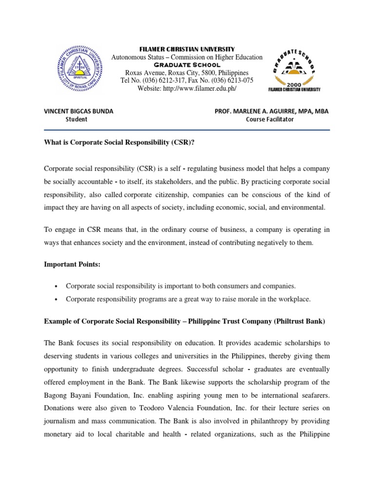 Corporate Social Responsibility & Good Governance PDF | PDF | Corporate ...