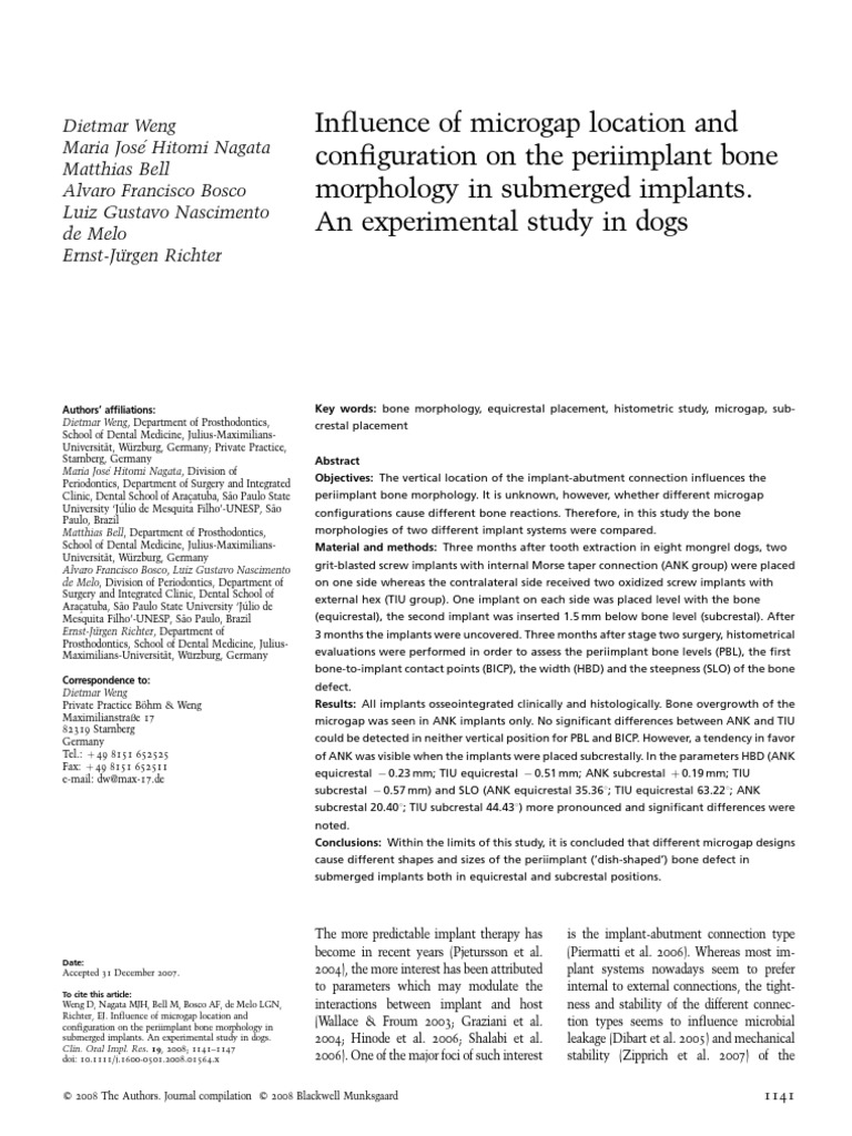 (2008 Weng) Influence of Microgap Location and Configuration On The ...
