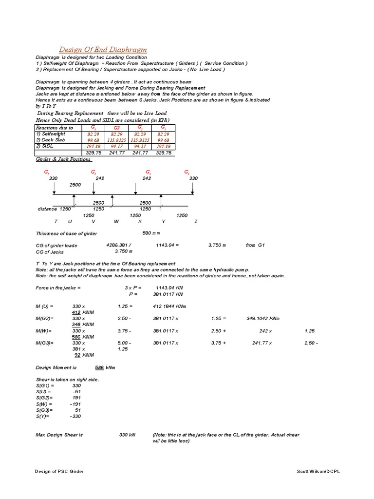 Design of End Diaphragm | PDF | Bending | Beam (Structure)