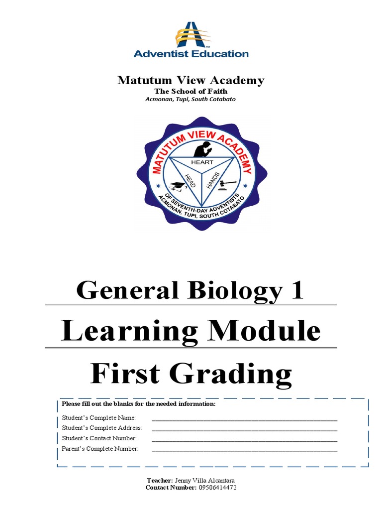11 STEM General Biology 1 FIRST QUARTER LMs | PDF | Cell Nucleus | Cell ...