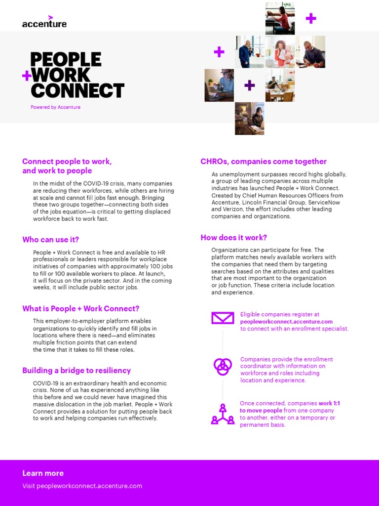Accenture People Work Connect Overview | PDF | Workforce | Unemployment