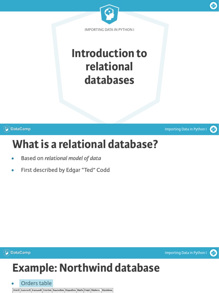 Querying and Exploring Relational Databases with Python and Pandas | PDF | Relational Model ...