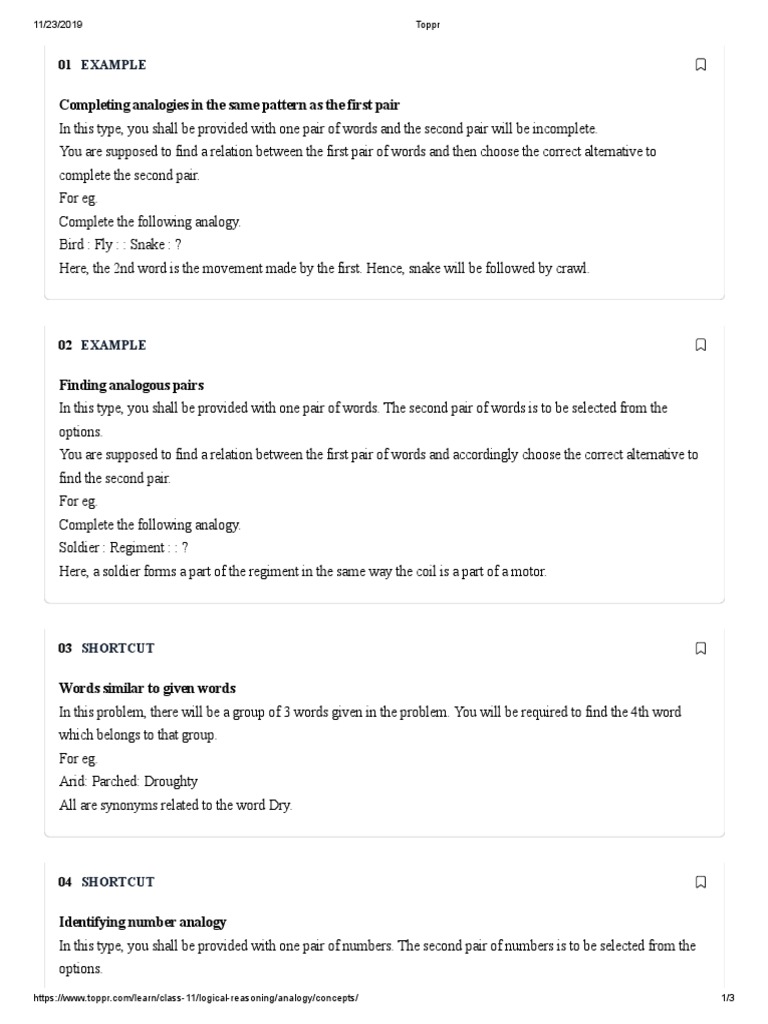 Completing Analogies in The Same Pattern As The First Pair: Example ...