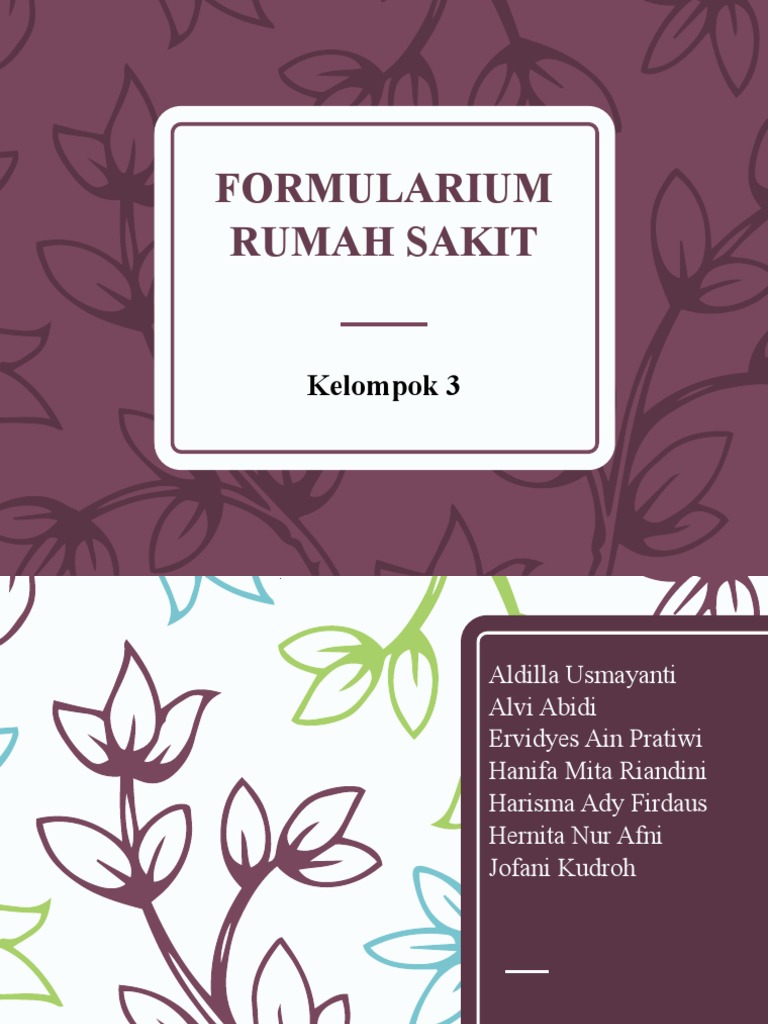 Panduan Formularium Rumah Sakit Pdf