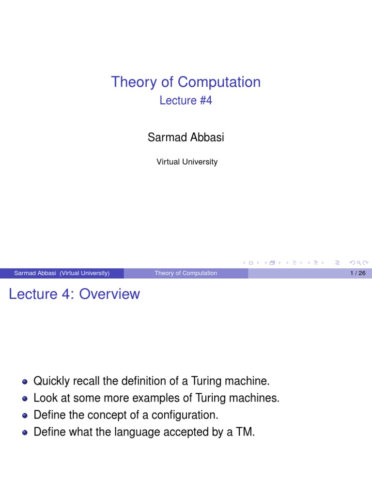 Theory of Computation: Lecture #4 | Download Free PDF | Theory Of ...
