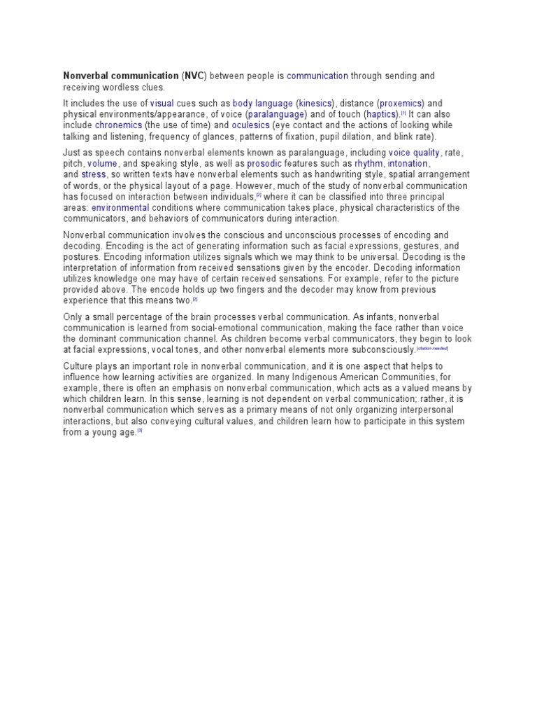 Communication Visual Body Language Kinesics Proxemics Paralanguage ...