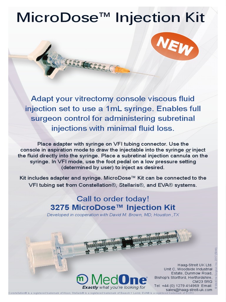 MicroDose Injection Kit Flyer | PDF | Equipment | Business
