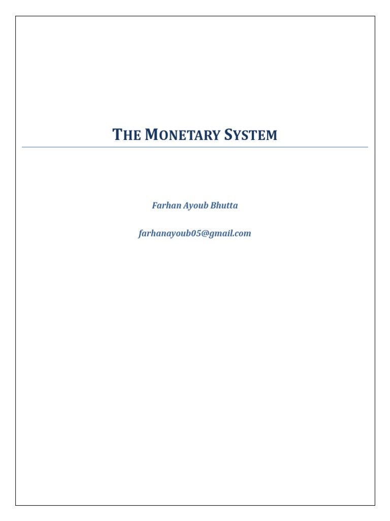 The Monetary System | PDF | Economic Equilibrium | Supply And Demand