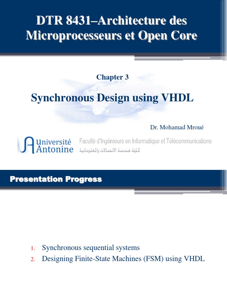 AMP Chap3 Synchronous Design Using VHDL SP2016 | PDF | Random Access Memory | Dynamic Random ...