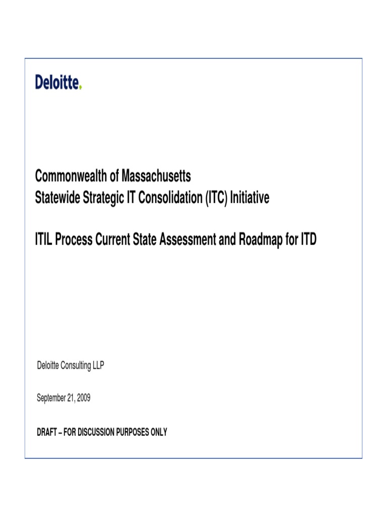 ITIL Process Maturity Assessment and Roadmap v5 | PDF | Itil | It Service Management