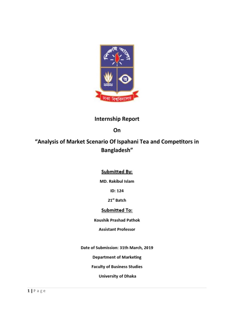 A Report On Ispahani | PDF | Retail | Marketing