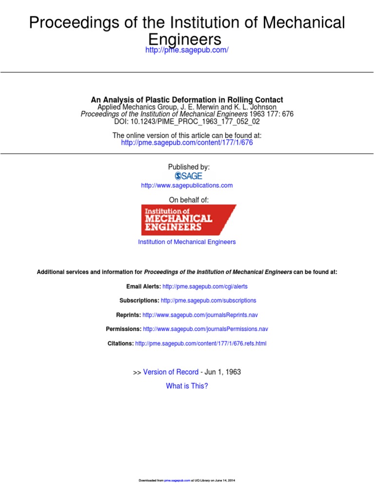 Merwin1963 PDF | PDF | Yield (Engineering) | Deformation (Engineering)