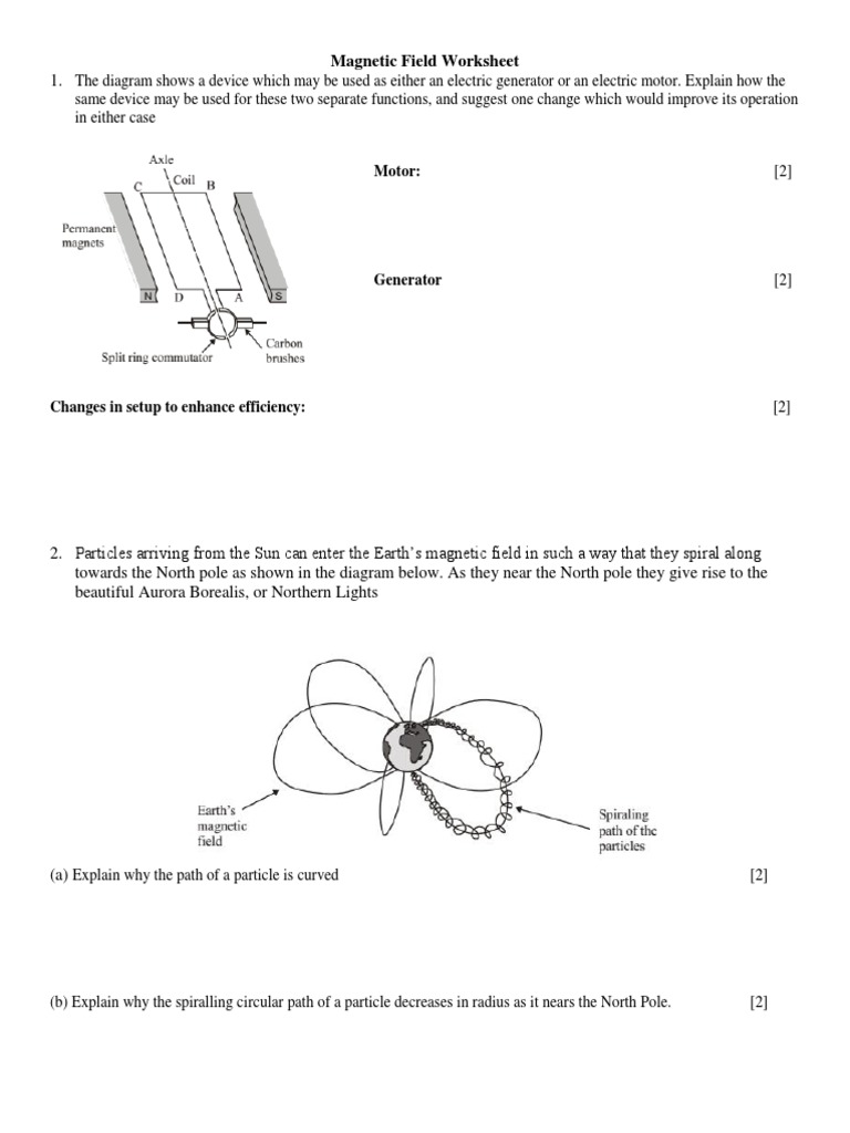Magnetism Worksheet 1 | PDF
