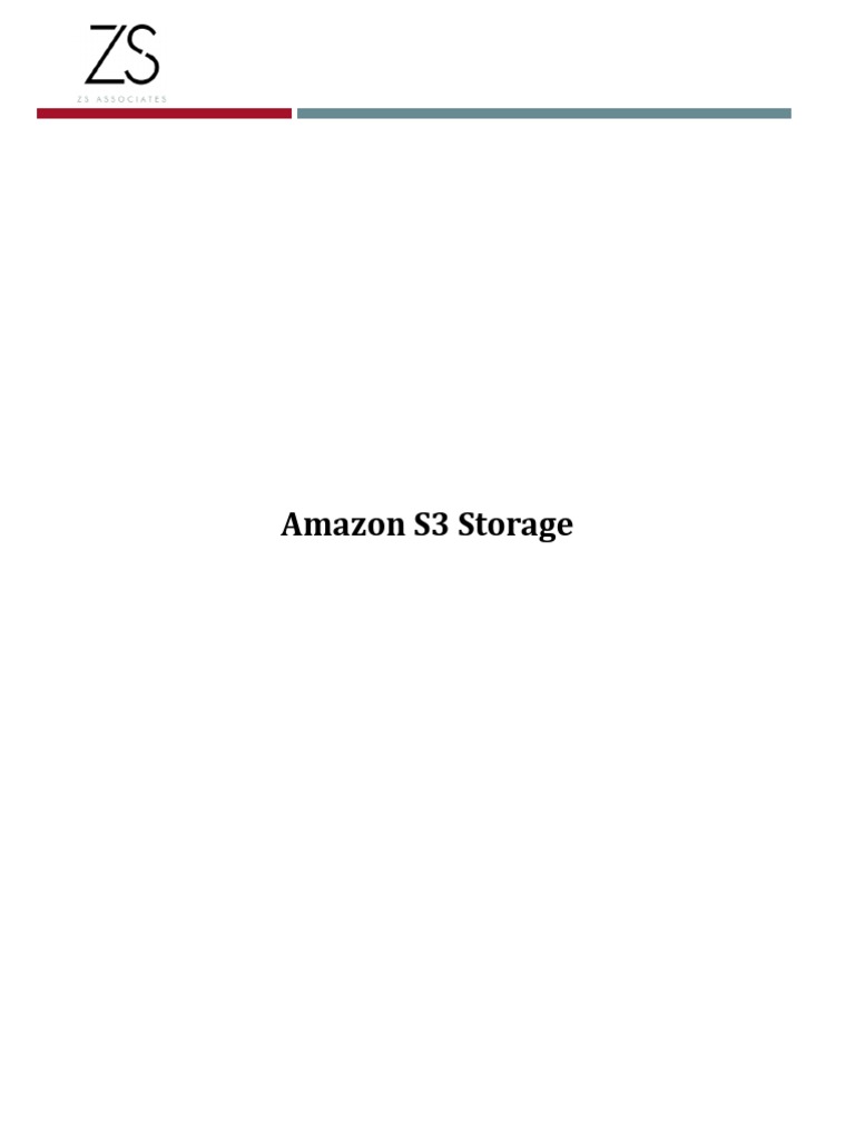 04 AWS - Overview - S3 - Storage PDF | PDF | Computer Networking ...