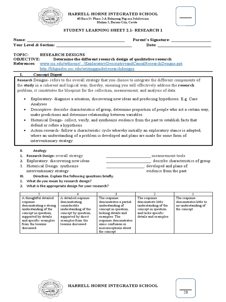 Worksheet For Research Writing | Download Free PDF | Research Design ...