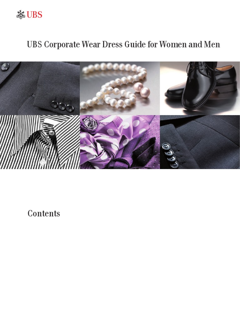 A UBS Corporate Wear Dress Guide For Women and Men | PDF | Blouse | Necktie