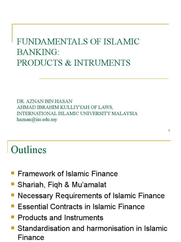 Fundamental of Islamic Banking Products | PDF | Islamic Banking And ...