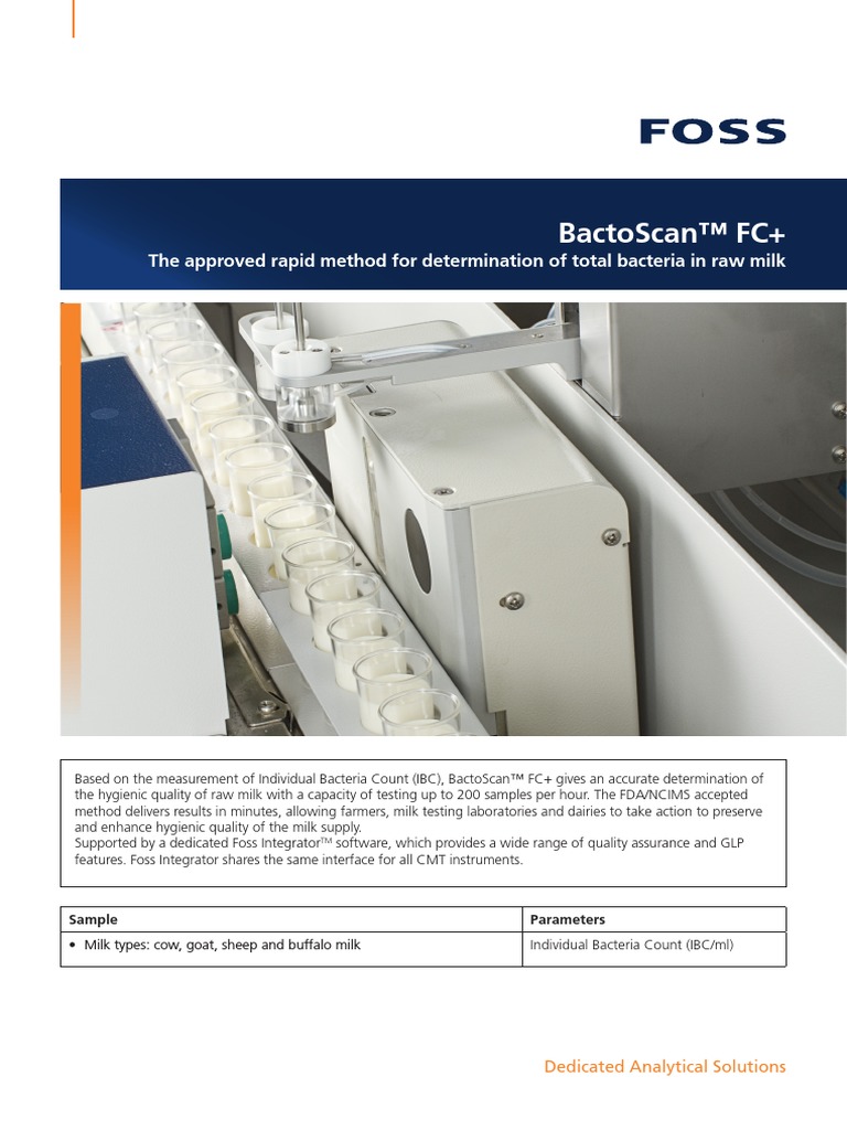 Foss-Bactoscan FC PDF | PDF | Cytometry | Flow Cytometry