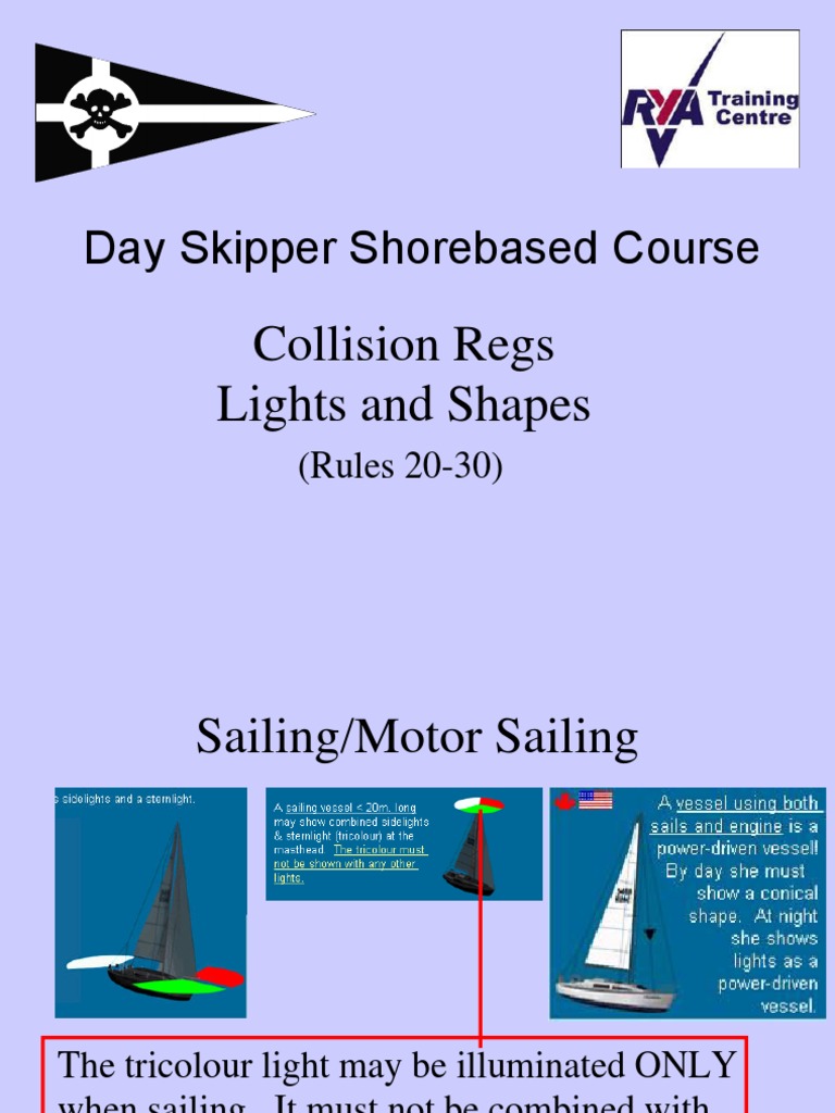 COLREGs: Lights and Shapes Overview | PDF