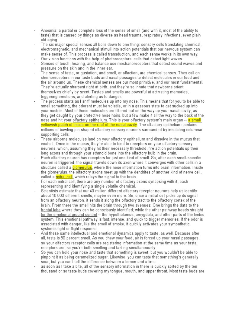 Crash Course Taste and Smell | PDF | Olfaction | Taste