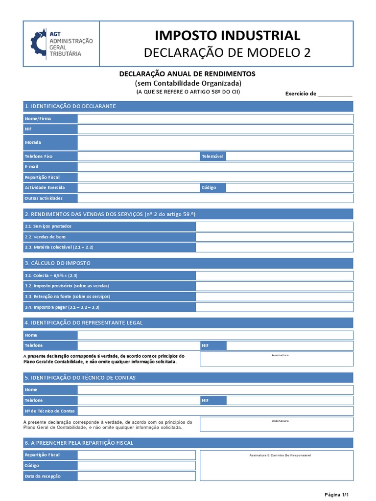 Modelos Formularios - Editaveis - Imposto Industrial II - Imposto ...
