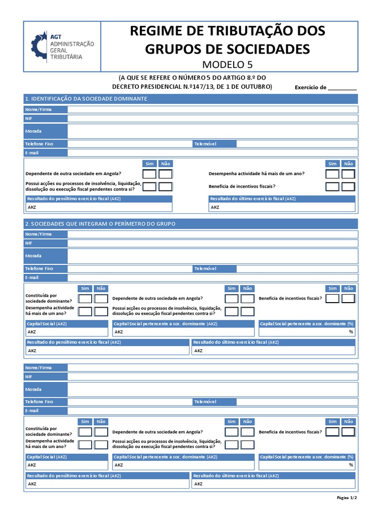 Modelos Formularios - Editaveis - Imposto Industrial II - Regime de ...