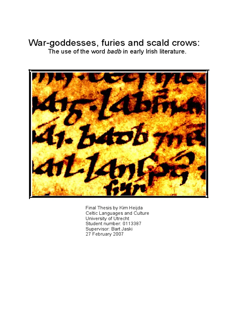 Kopie Van War-Goddesses, Scald Crows and Furies. The Use of The Word ...