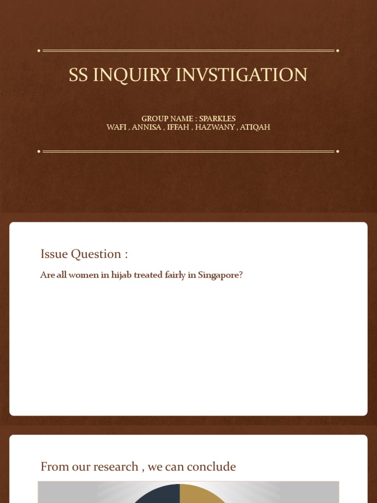 Ss Inquiry Invstigation: Group Name: Sparkles Wafi, Annisa, Iffah ...