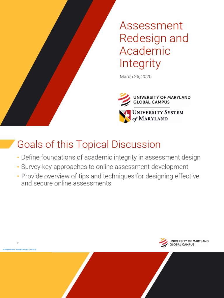 Assessment Redesign and Academic Integrity | PDF | Educational ...