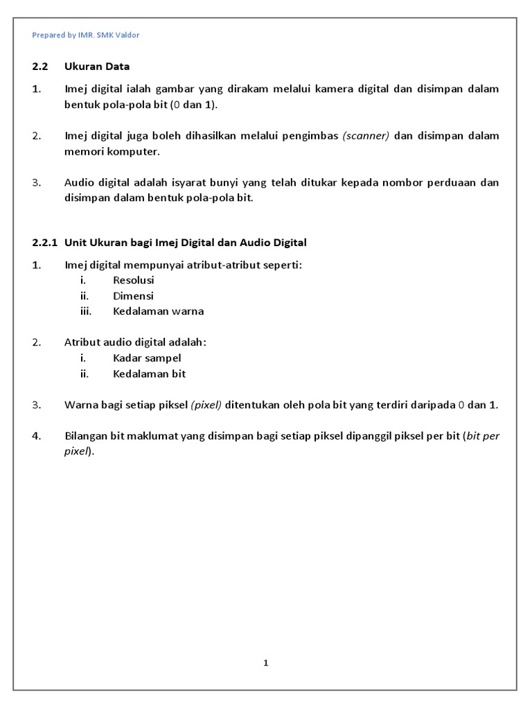Nota Bab 2.2 Ukuran Data | PDF