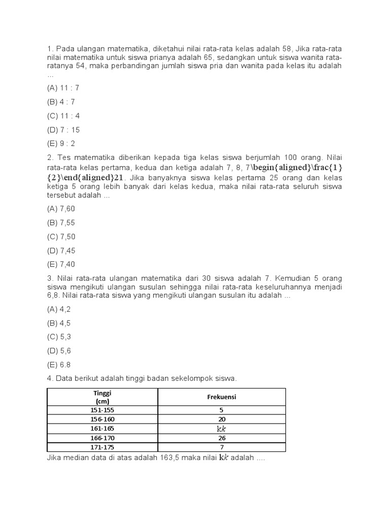 Soal MTK Kls 11 | PDF