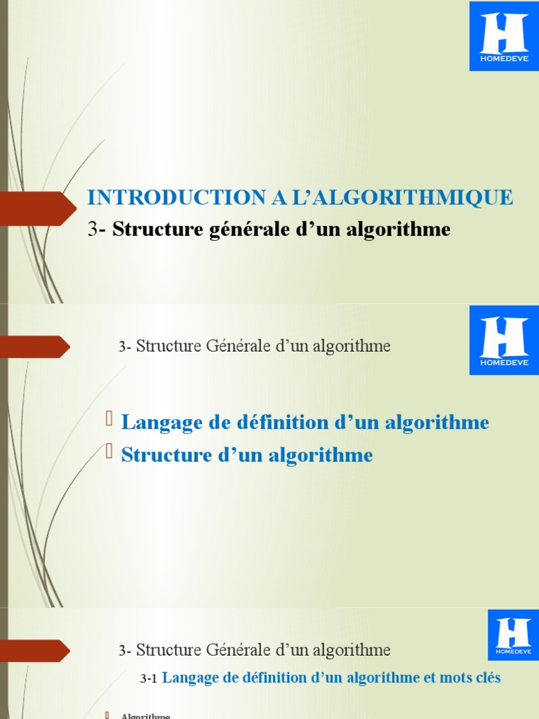 3-Structure Génerale D Un Algorithme | PDF
