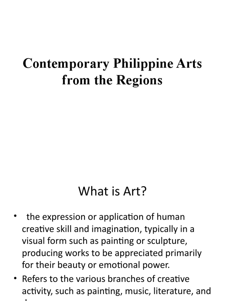 Contemporary Philippine Arts From The Regions Lesson 1 | PDF ...