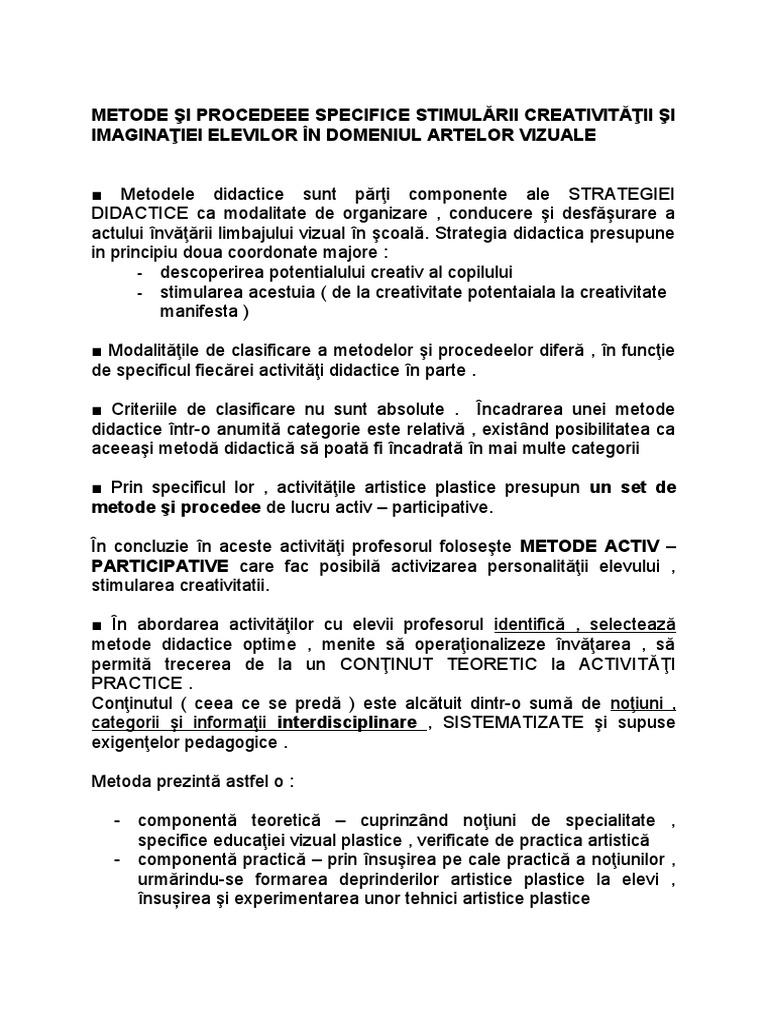 Metode Si Procedee Didactice | PDF