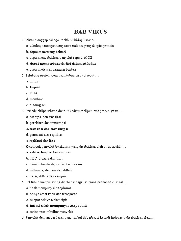 Soal Virus | PDF
