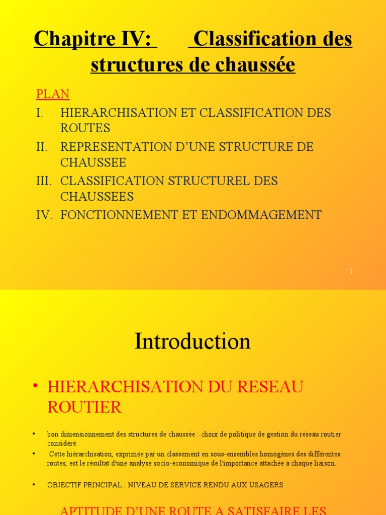 Chapitre Iv Classification Des Structures de Chaussees | PDF | Transport | Transport routier