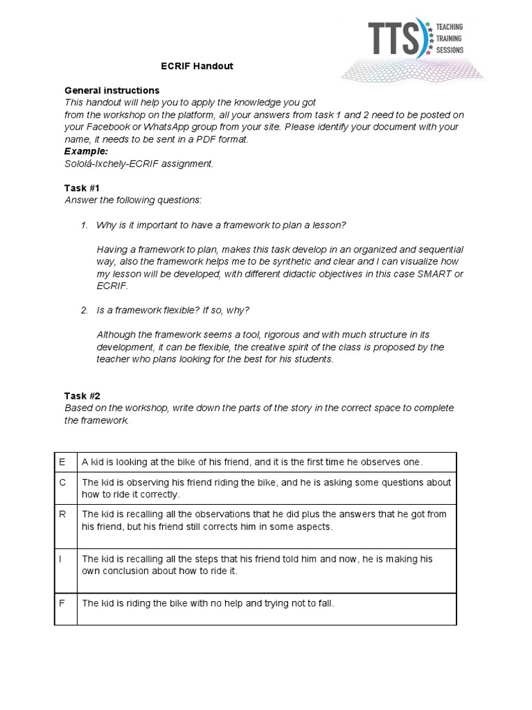 ECRIF Lesson Planning Guide | PDF | Lesson Plan | Teachers