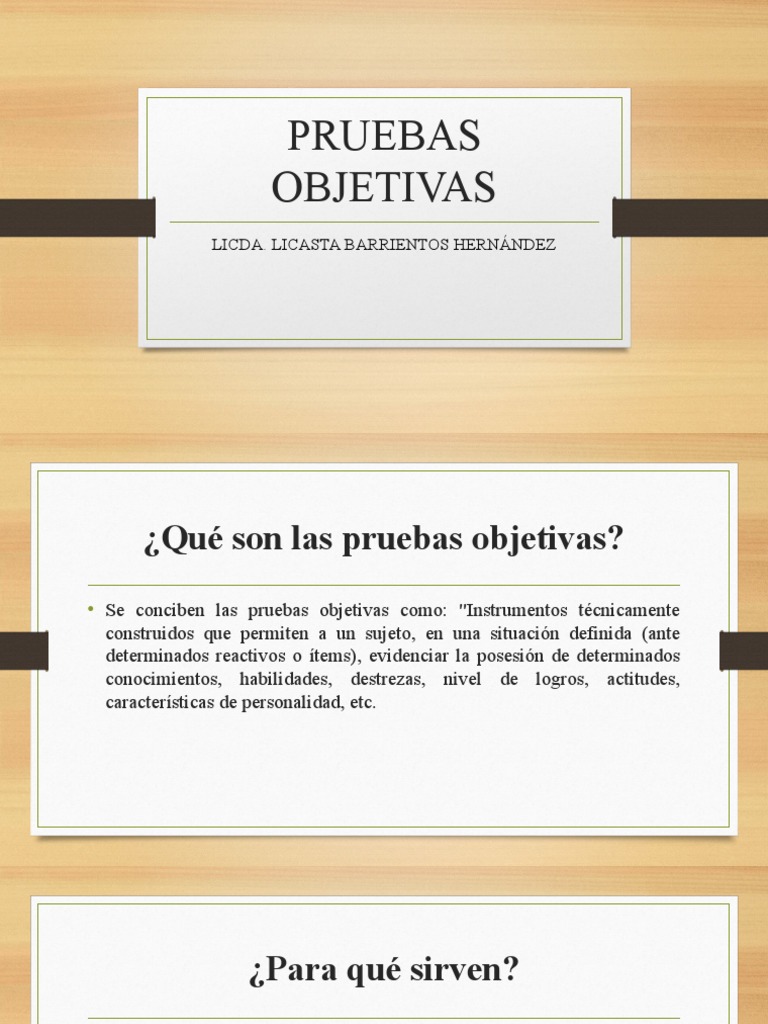 Pruebas Objetivas | PDF | Validez (Estadísticas) | Evaluación