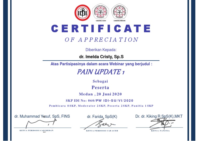 Contoh Sertifikat Webinar | PDF