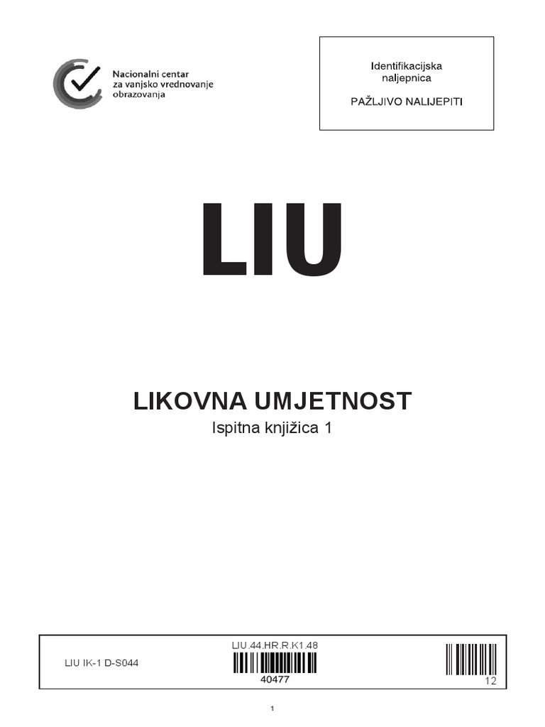 Matura Likovni 2020 | PDF