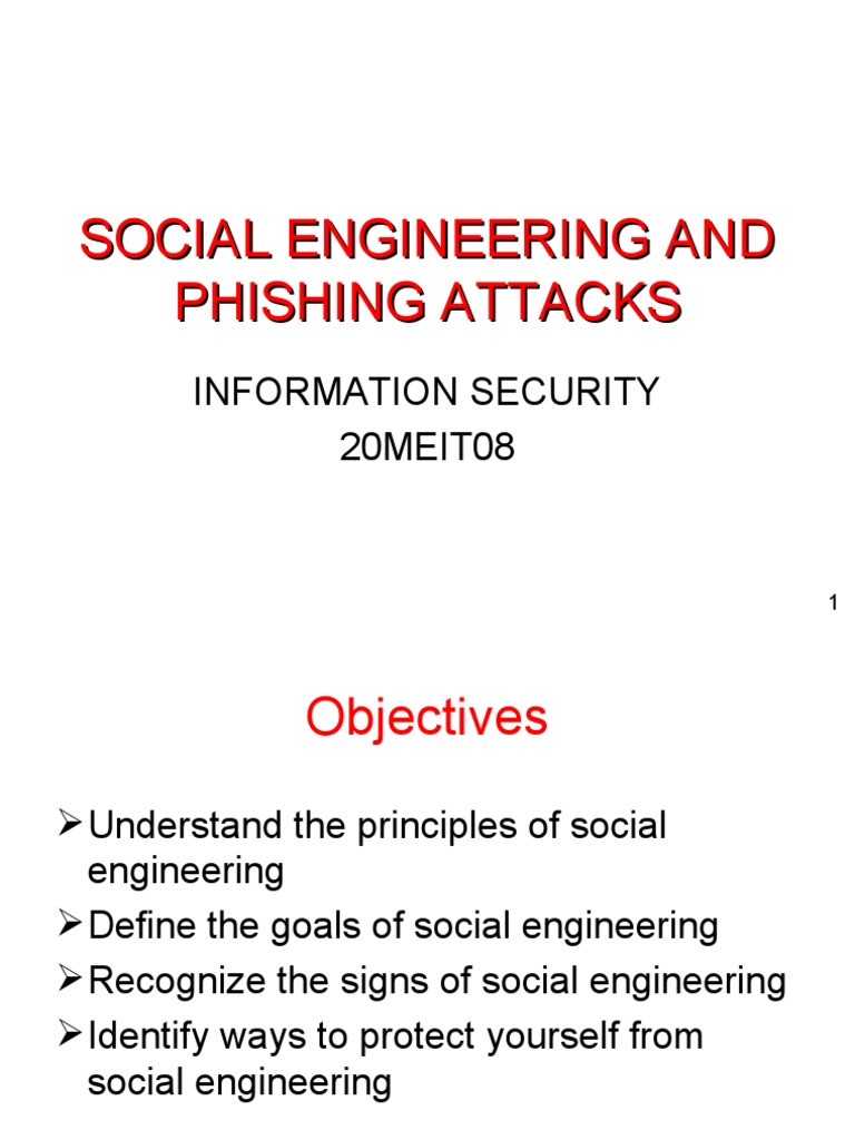 Social Engineering and Phising Attacks | PDF | Phishing | Social Engineering (Security)