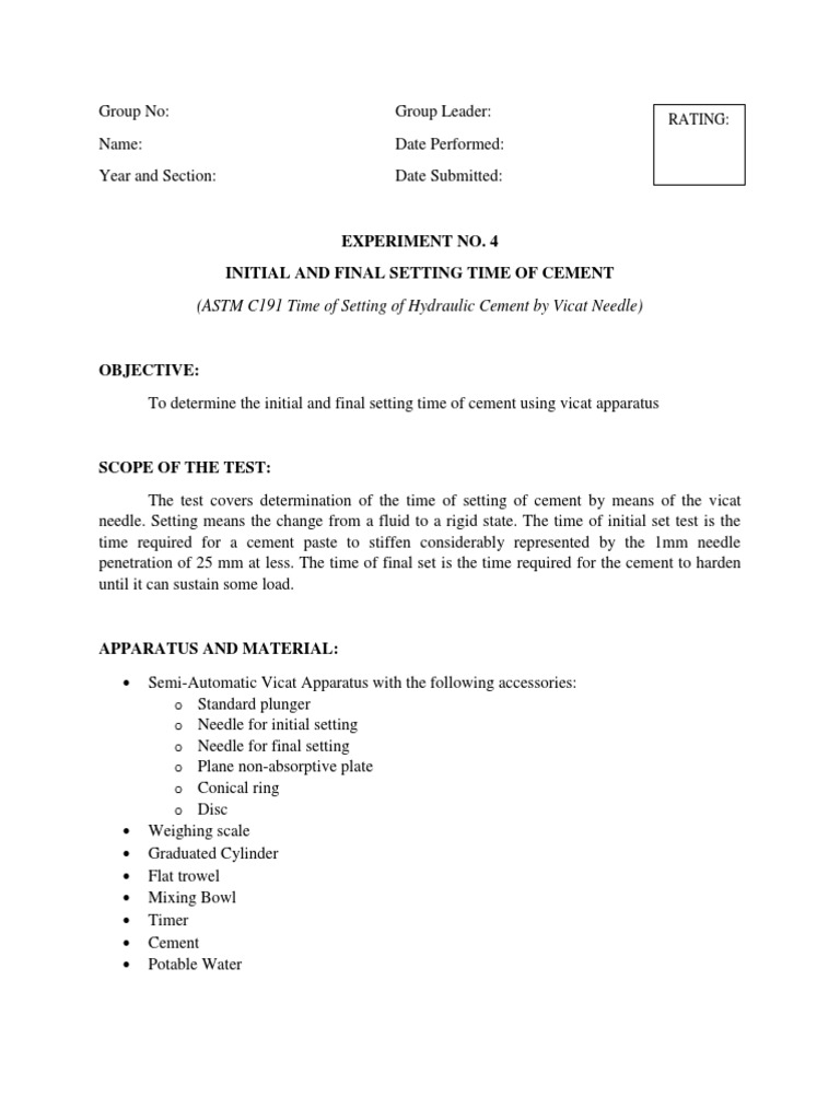 LabReport 4 | PDF | Cement | Concrete