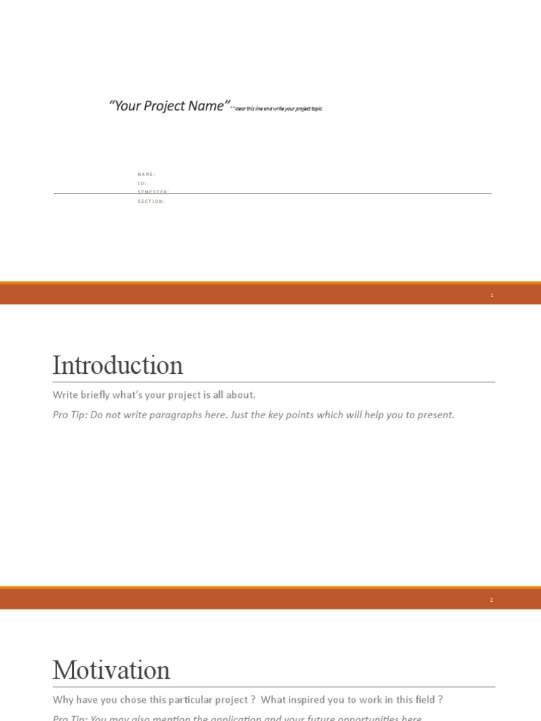 "Your Project Name": Clear This Line and Write Your Project Topic | PDF ...